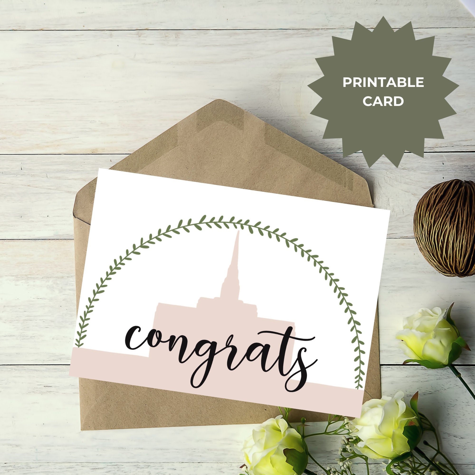 LDS Temple Cards, LDS Congratulations Card, LDS Wedding, Lds Temple Art ...