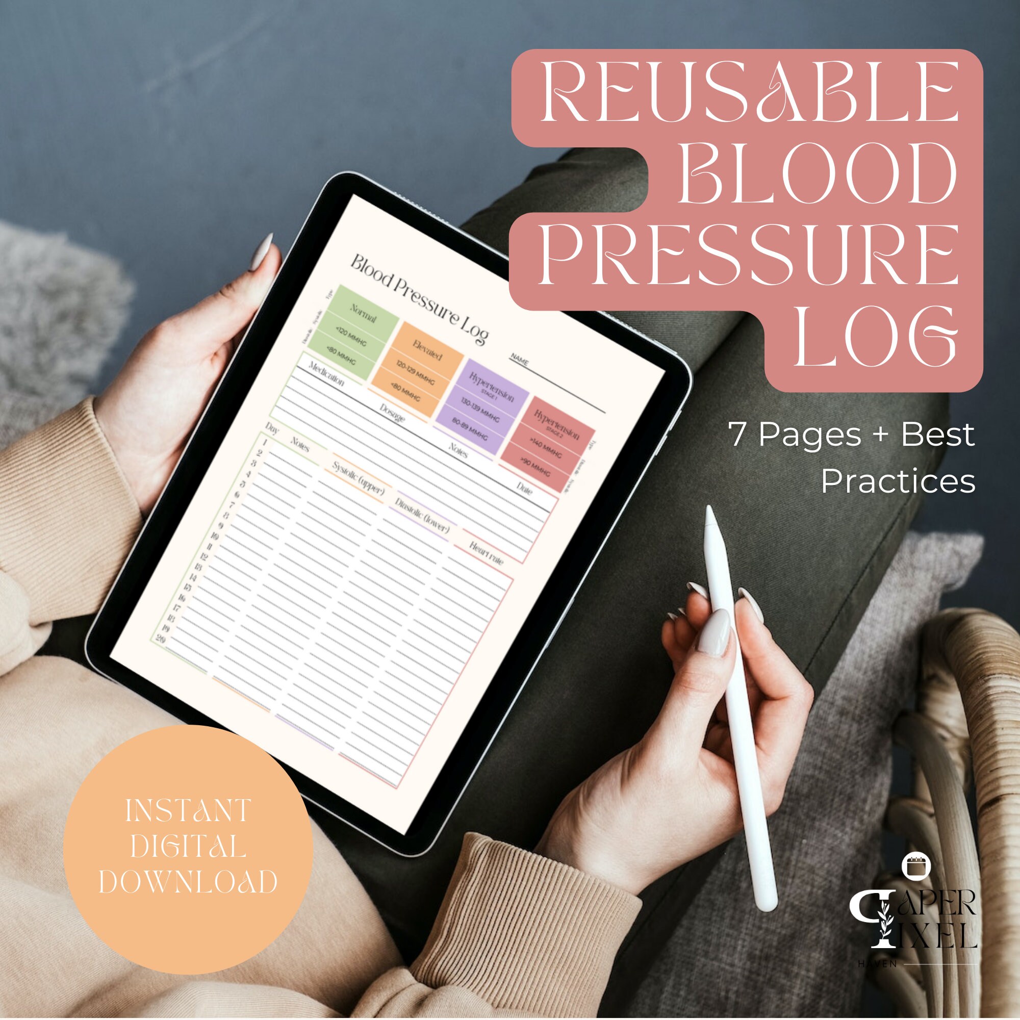 Heart Health Tracker: Printable Blood Pressure Log & Best Practices for ...