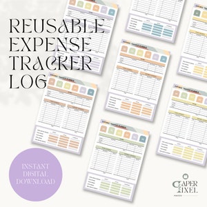 Artistic Spending Tracker Printable | Expense Tracker | Budget Template ...