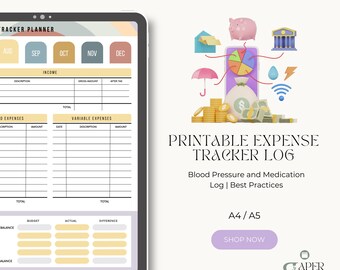 Spending Tracker Printable, Expense Tracker, Budget Template, Financial ...