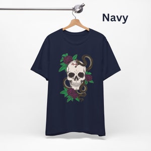 Snake + Skull Tee Serpent Goth Tattoo Art T-shirt Unisex Jersey Short ...