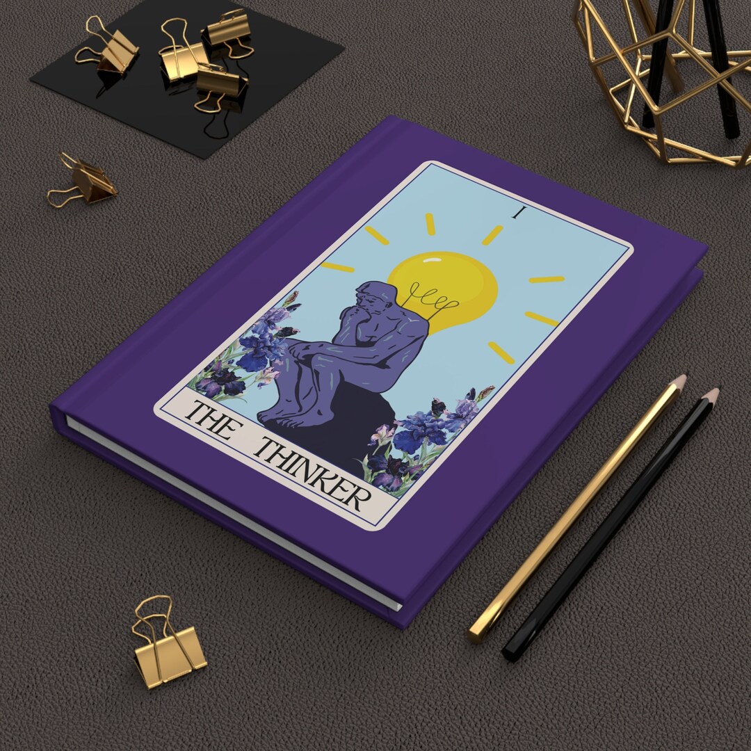 Tarot Card the Thinker Idea Notebook Whimsigoth Funny Journal Lined ...