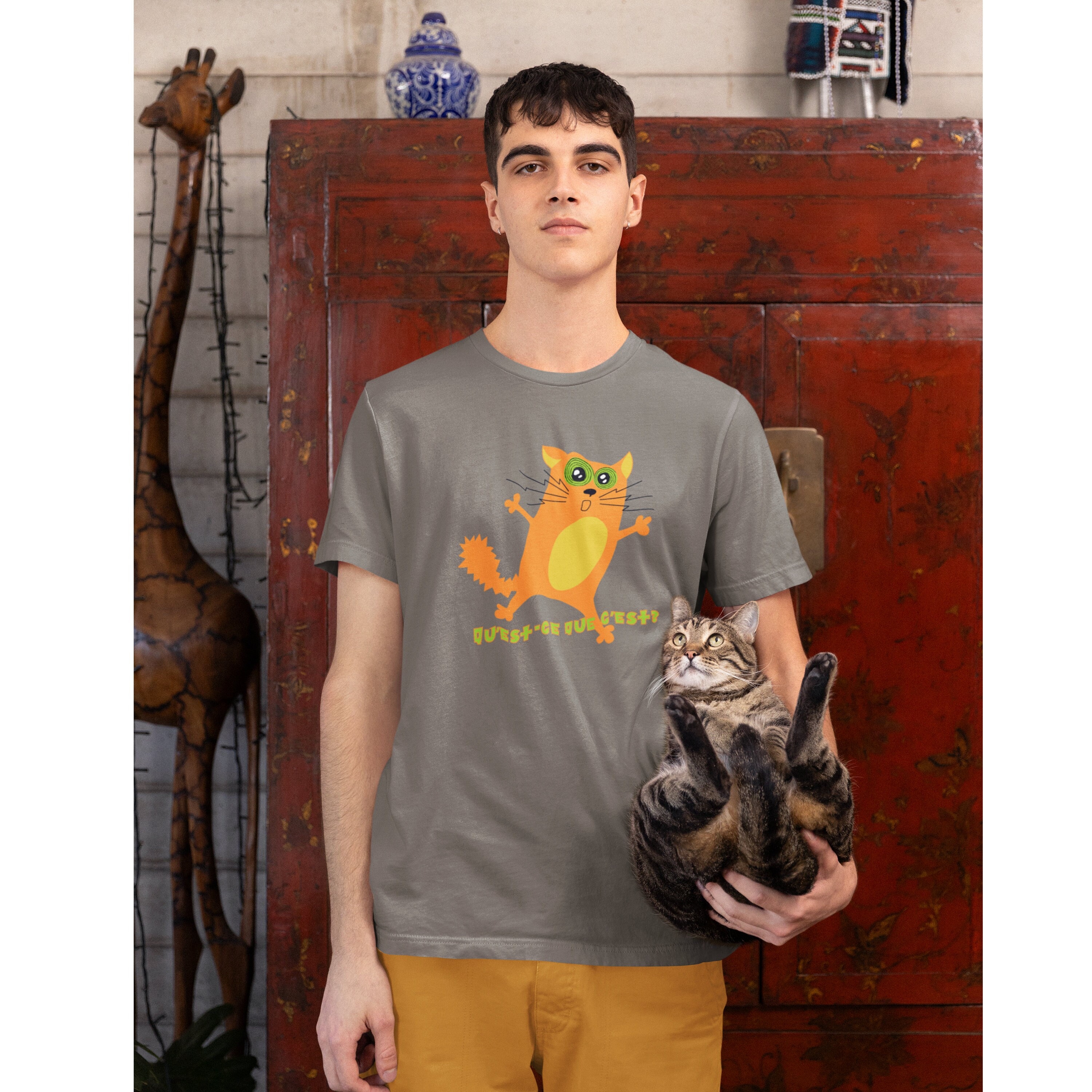 Pyscho Kitty Qu'est-ce Que C'est Funny Crazy Cat for Cat Lover What is ...