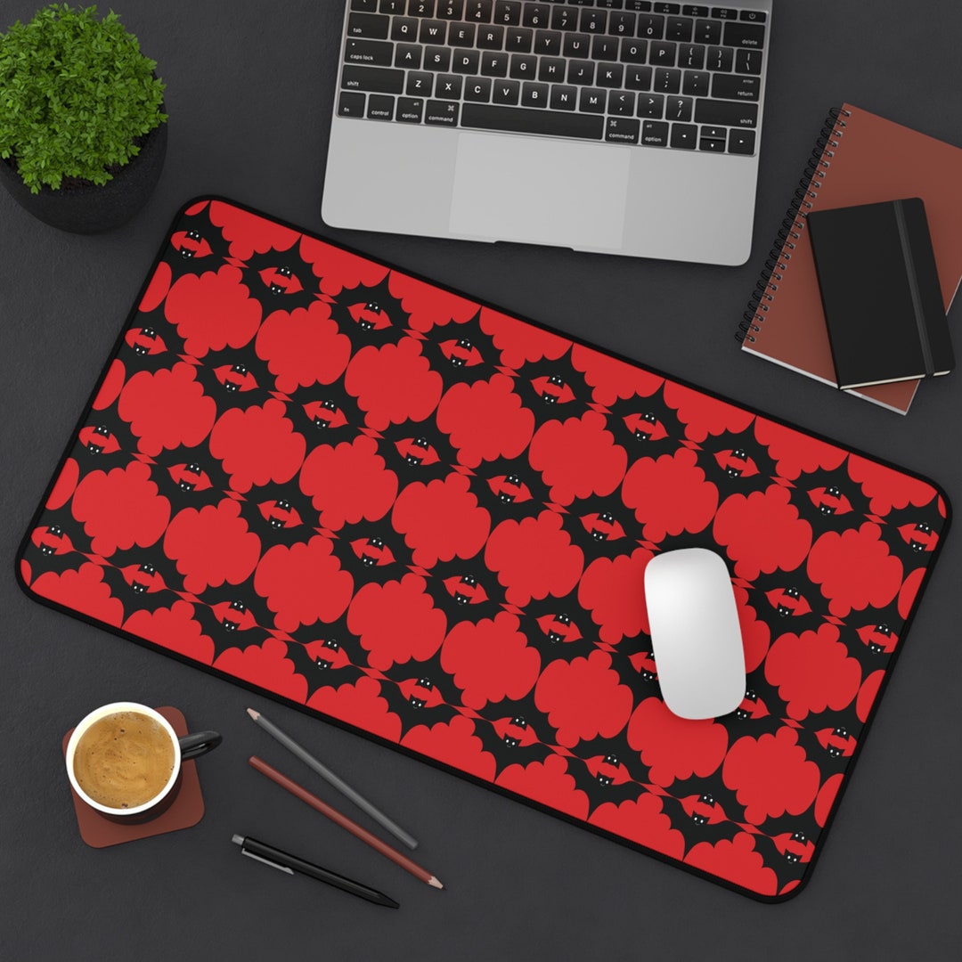 Bat Tessellation Cute Goth Patterned Goblincore Neoprene Desk Gaming ...