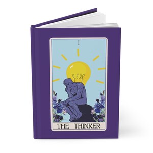Tarot Card the Thinker Idea Notebook Whimsigoth Funny Journal Lined ...