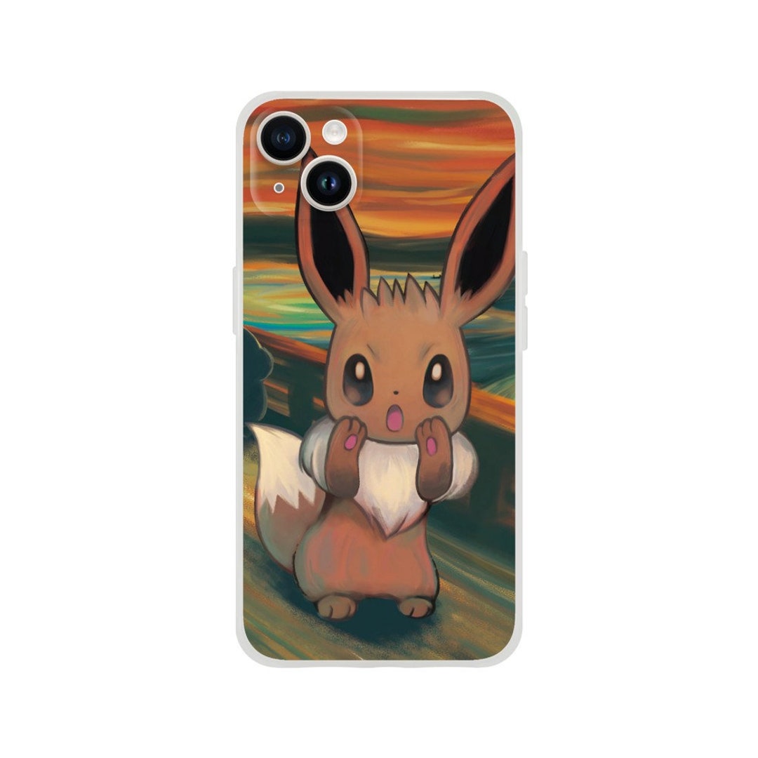 Pocket Monsters Eevee Munch Art Print Flex Phone Case iPhone Samsung ...