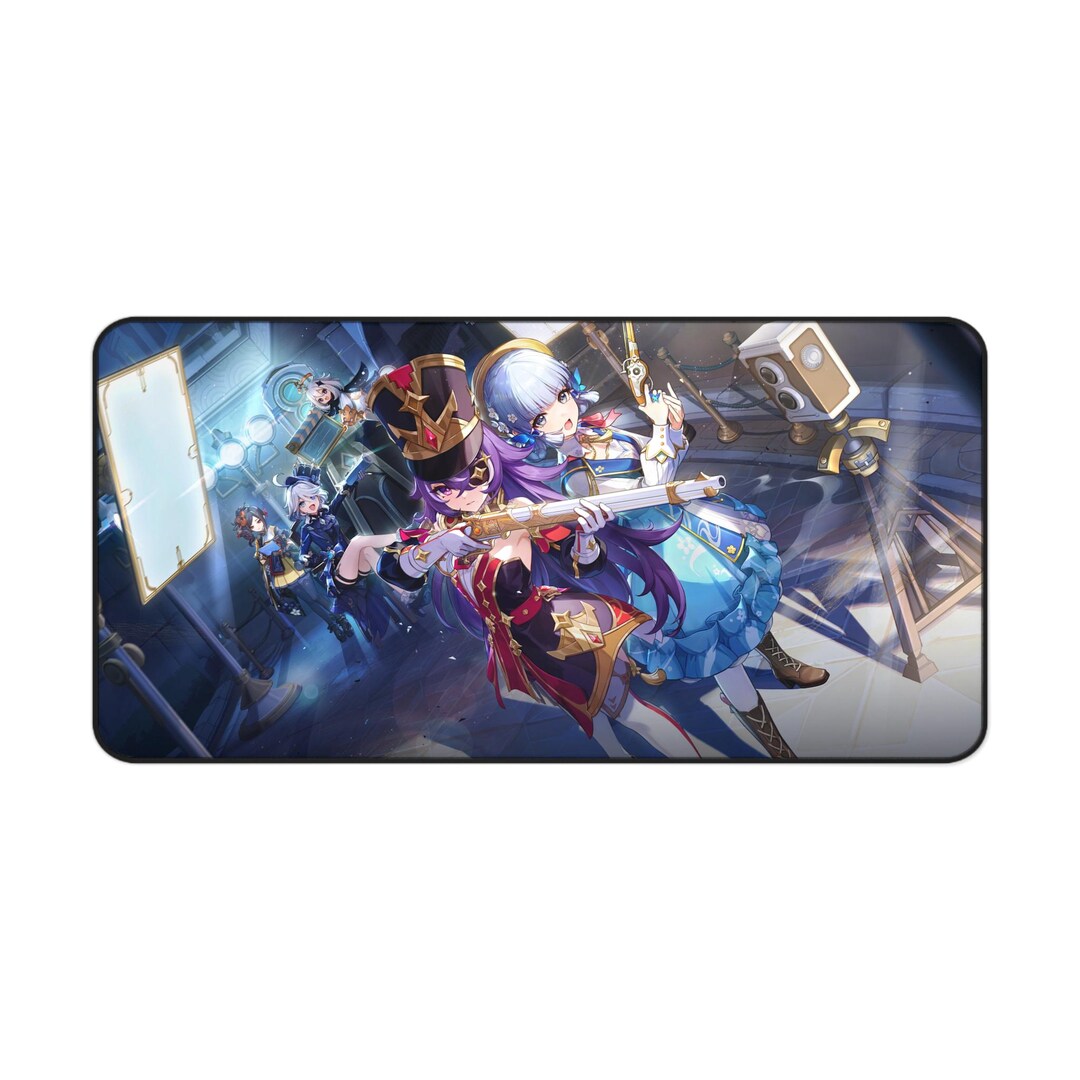 Chevreuse & Ayaka Genshin Impact Desk Mat for Gamers, Cute Mousepad ...