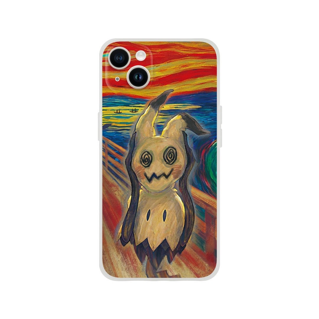 Pocket Monsters Mimikyu Munch Art Print Flex Phone Case iPhone Samsung ...