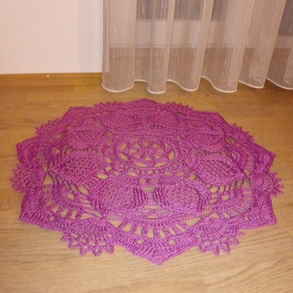 Crochet Doily Rug - Etsy