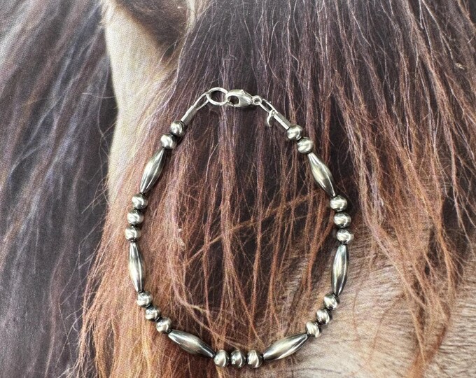 The Oakley Bracelet- Sterling Pearls and Torpedo Beads - Etsy