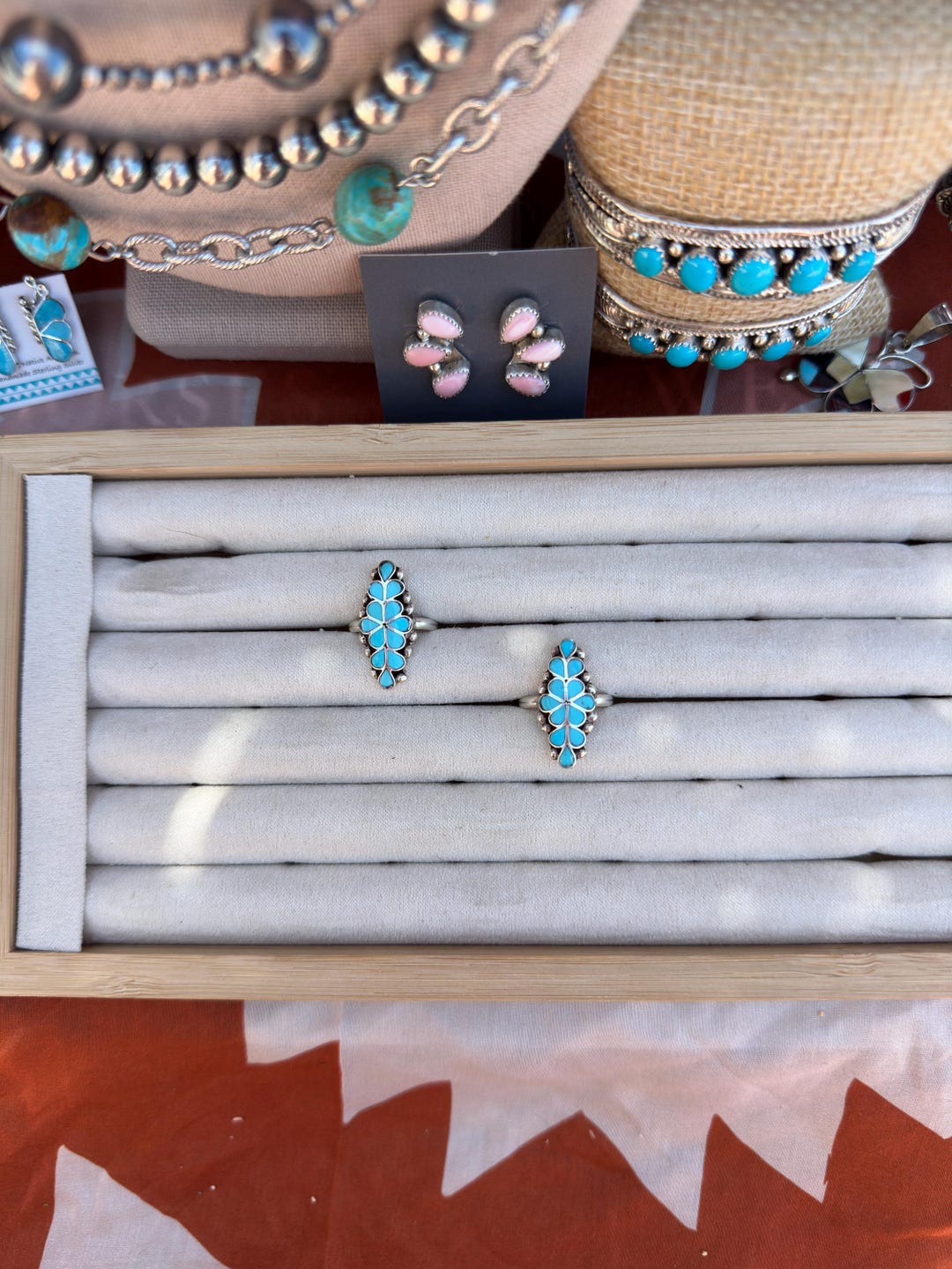 The Leona Ring- Native Made Turquoise Inlay Ring - Etsy