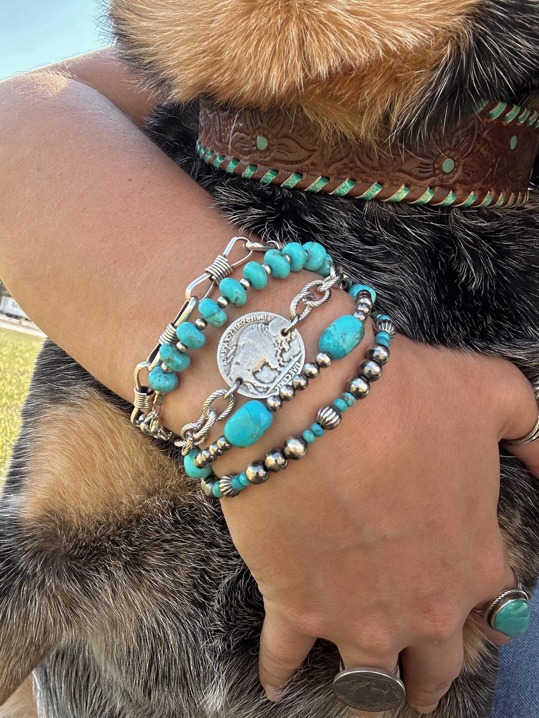 Buffalo Coin Chain Bracelet - Etsy