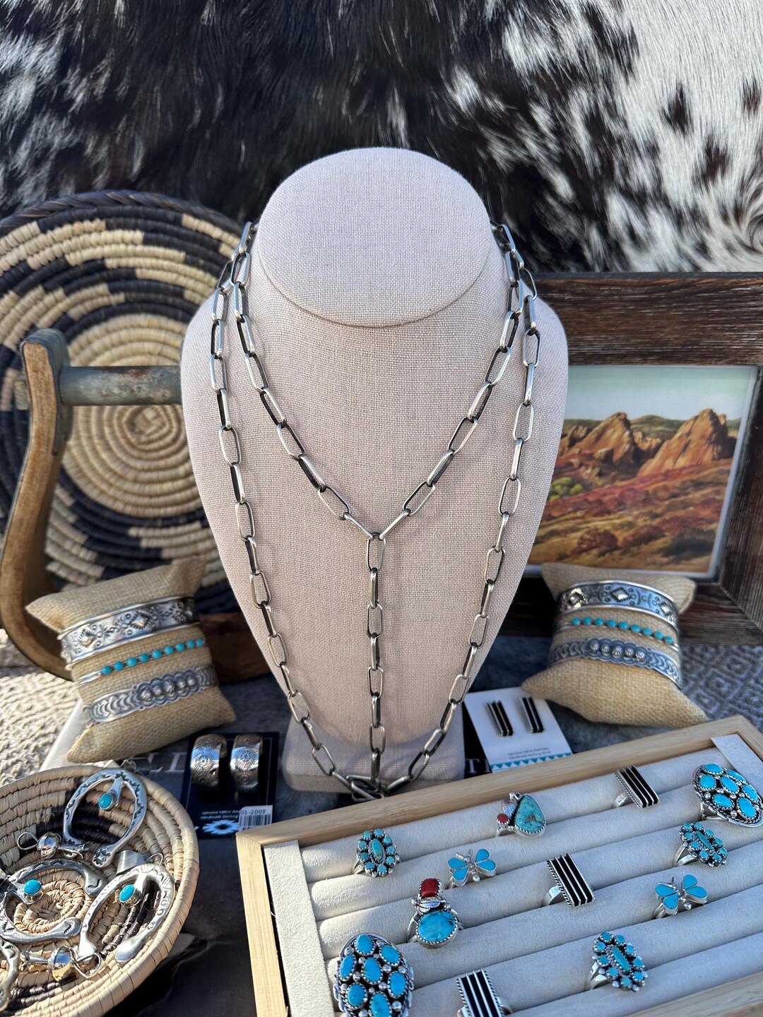 The Colter Chain- Large Links- Native Made Oxidized Sterling Silver ...