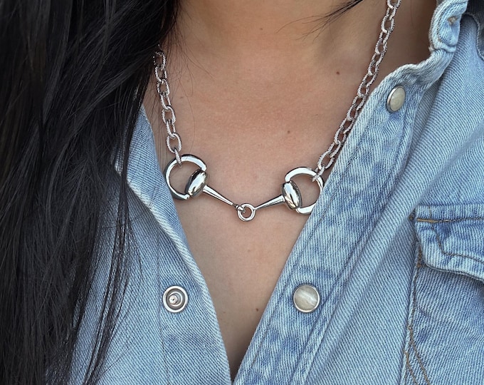 The Bitty Necklace- Stainless Steel Snaffle Bit Necklace - Etsy