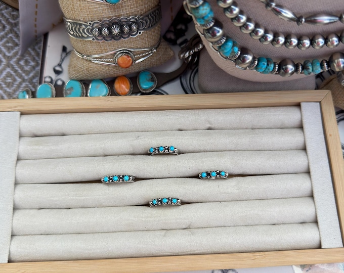 The Buckley Ring- Native Made Turquoise Stacking Ring - Etsy