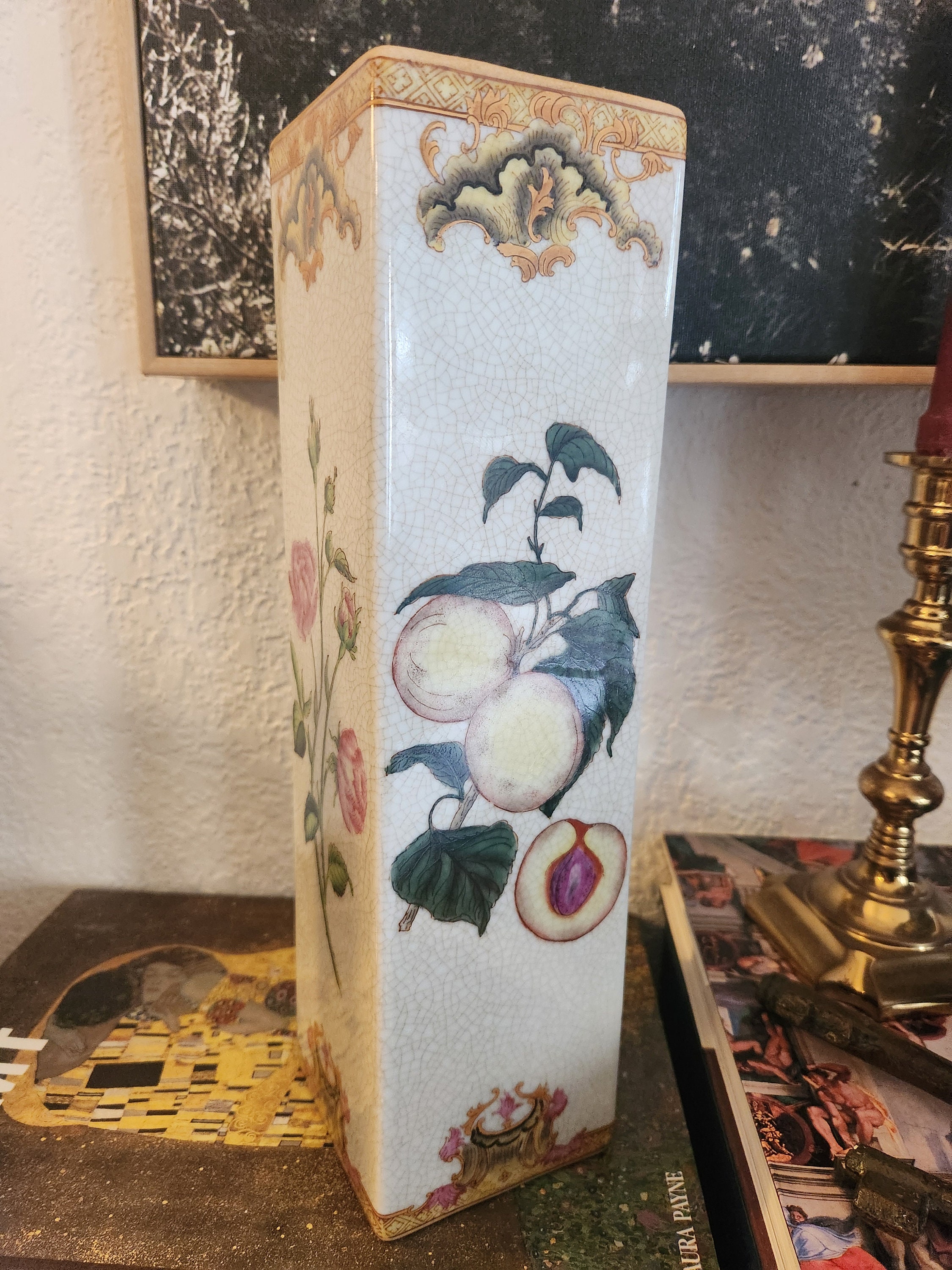 Stamped Tozai Home Square Chinoises Vase - Etsy