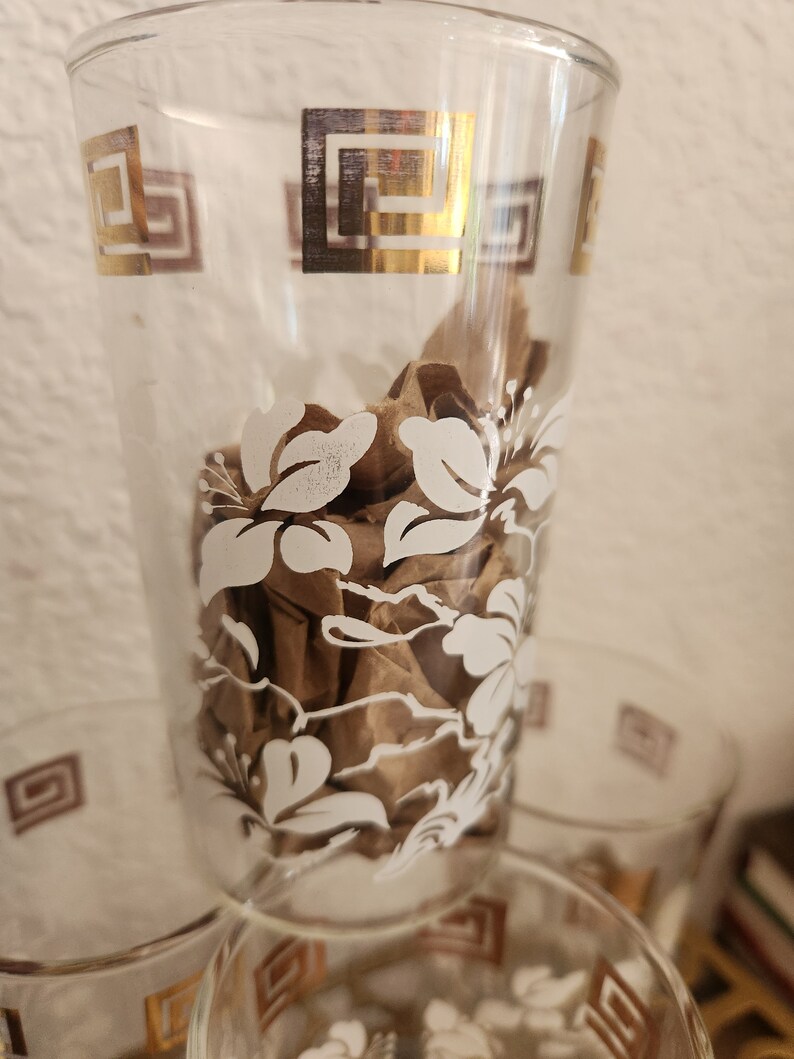 Vintage Greek Key Glassware - Etsy