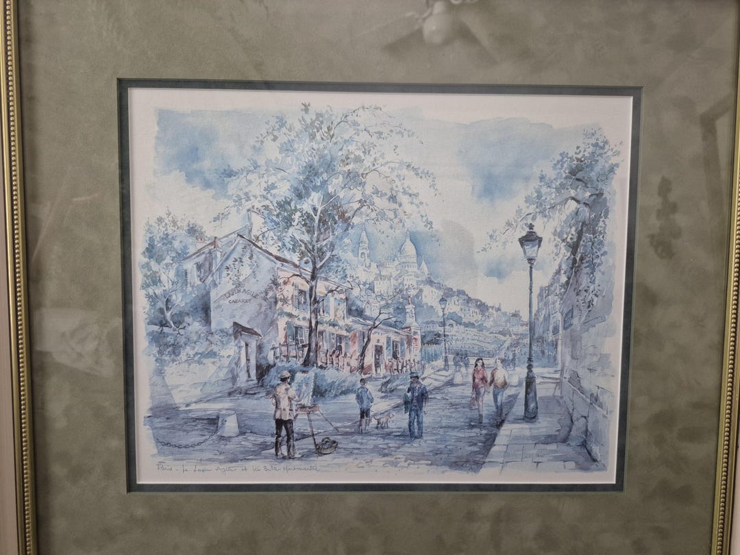 French Artist Legai "au Lapin Agile En La Bute Montmartre" Watercolor ...