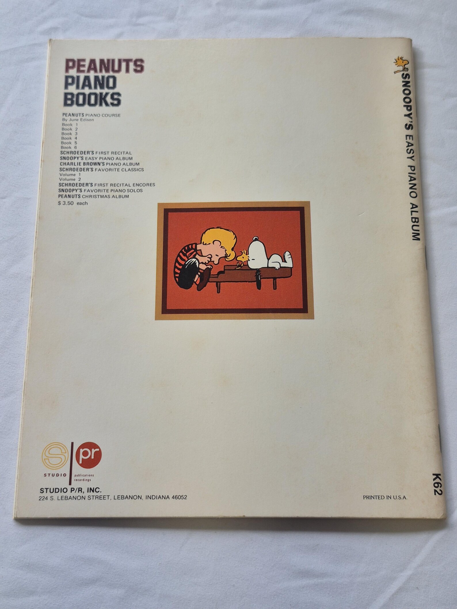 Vintage Snoopy’s Easy Piano Album | Peanuts Music Book | Charles Schulz ...