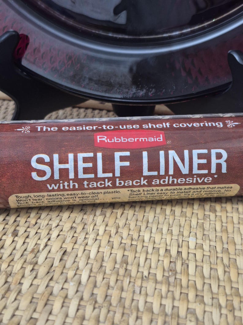 Vintage Rubbermaid Shelf Liner - 1970s Basketweave, Tack-back Adhesive ...