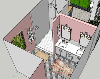 Bathroom Interior, Bathroom 3D Design, Architecture Design, 3D Architectural Renderings, Custom ...