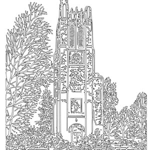 MSU Beaumont Tower CNC Engrave / Cut Design File (AI & Lightburn LBRN2 ...