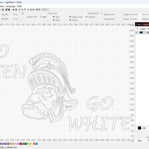Gruff Sparty Digital Download Vector Line Art for CNC or Laser Cutting ...