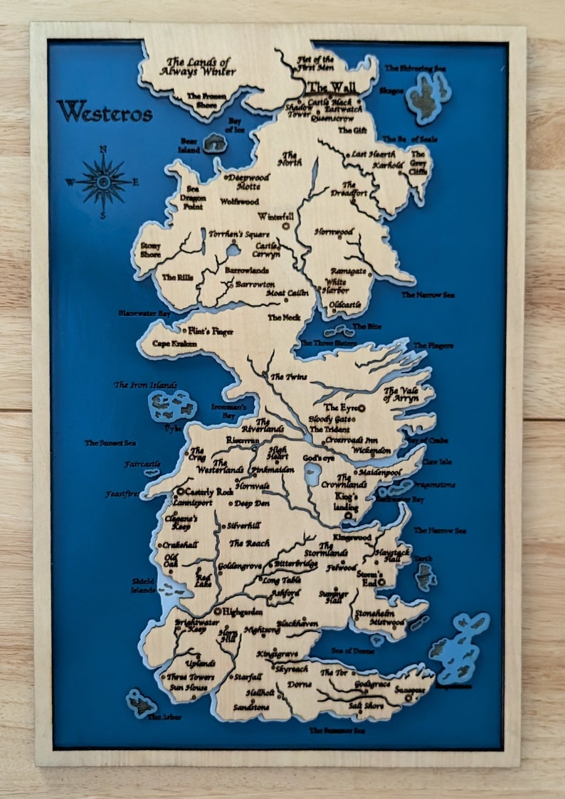 Game of Thrones Westeros Map Digital Download Vector Line Art for CNC ...
