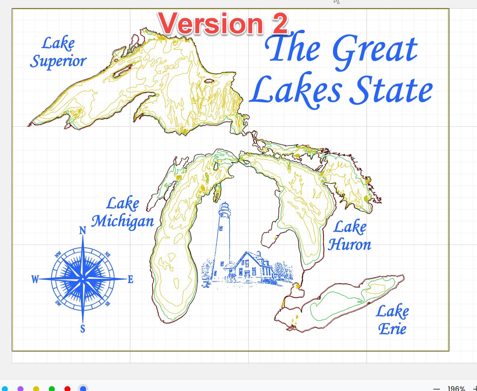 Michigan Great Lakes (with and W/o Ontario) Laser CNC Engrave / Cut ...