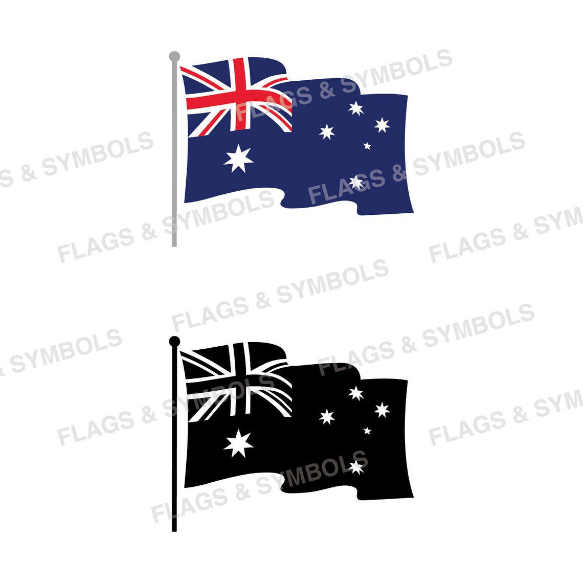 Australia Flag Transparent. Australia Flag Wavy Vector. Australia Flag ...