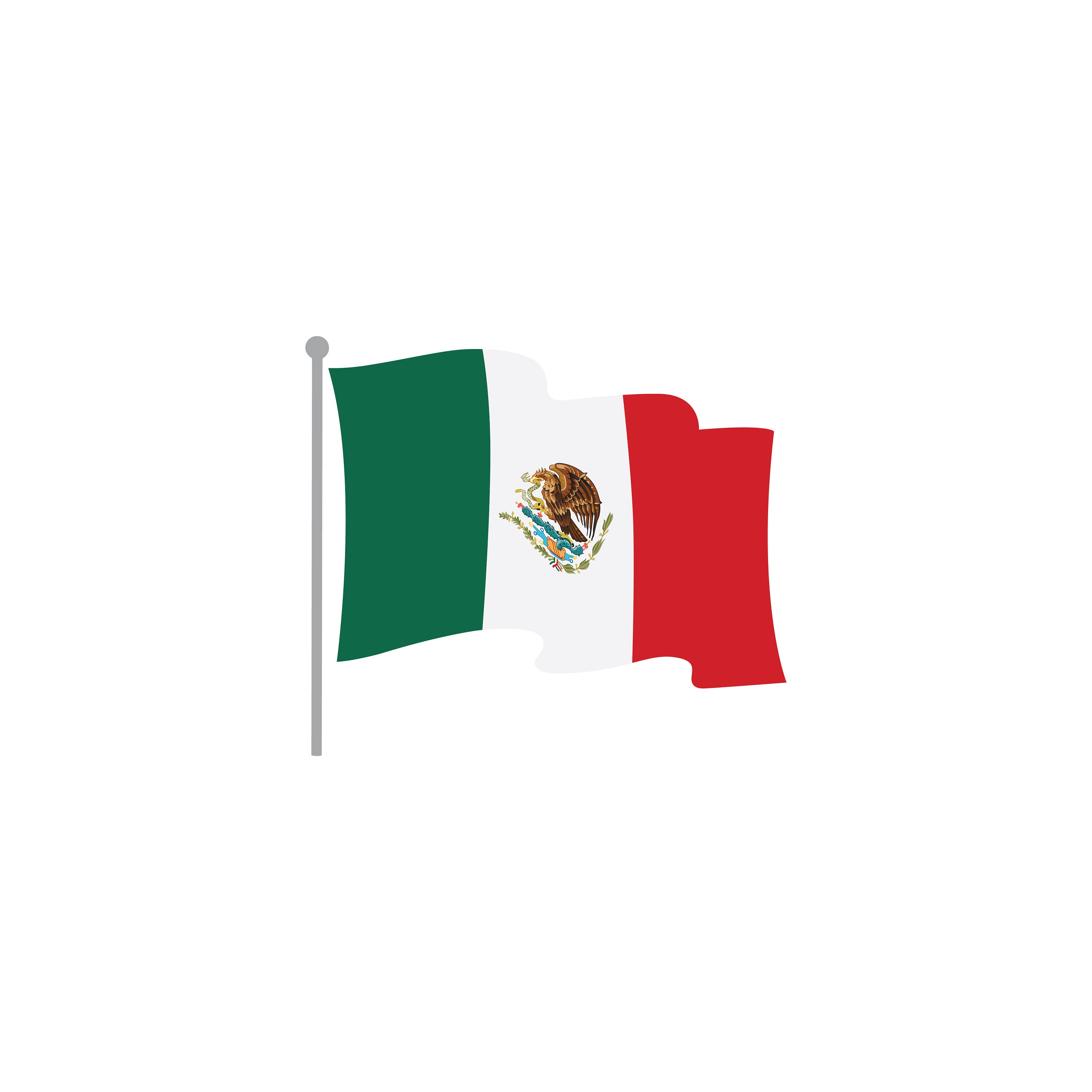 Mexico Flag Transparent. Mexico Flag Wavy Vector. Mexico Flag Cut File ...