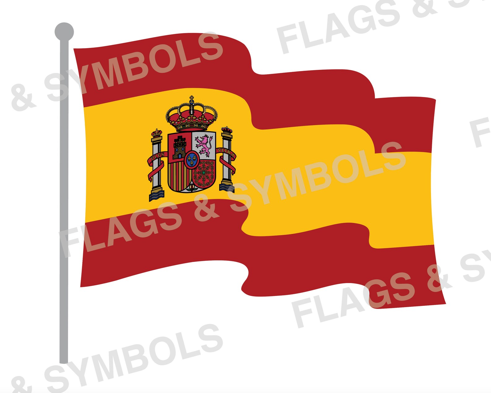 Spain Flag Transparent. Spain Flag Wavy Vector. Spain Flag Cut File ...