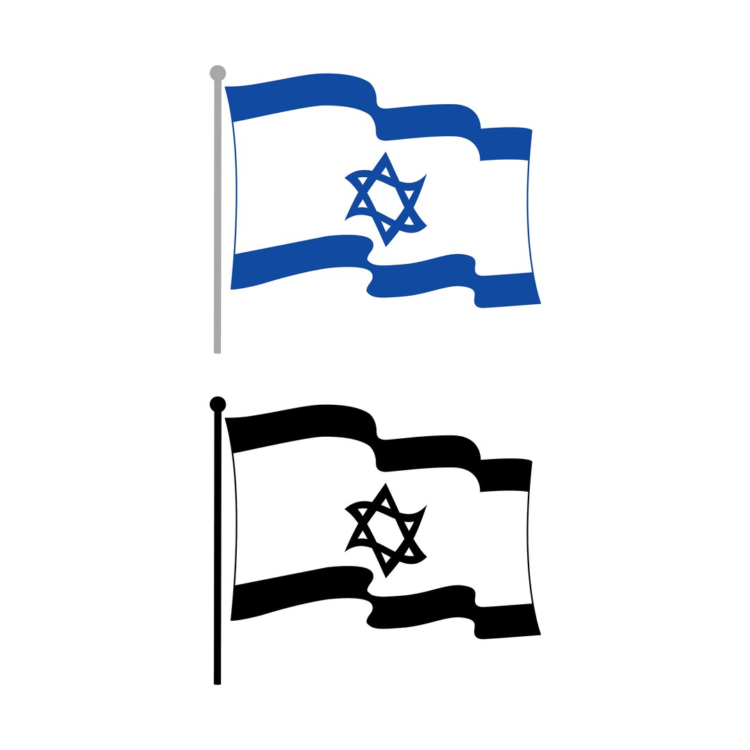 Israel Flag Transparent. Israel Flag Wavy Vector. Israel Flag Cut File ...