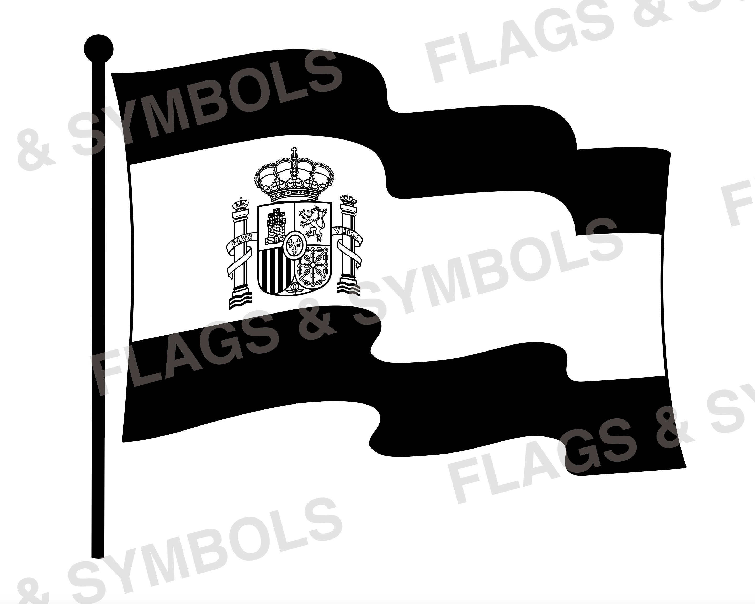 Spain Flag Transparent. Spain Flag Wavy Vector. Spain Flag Cut File ...