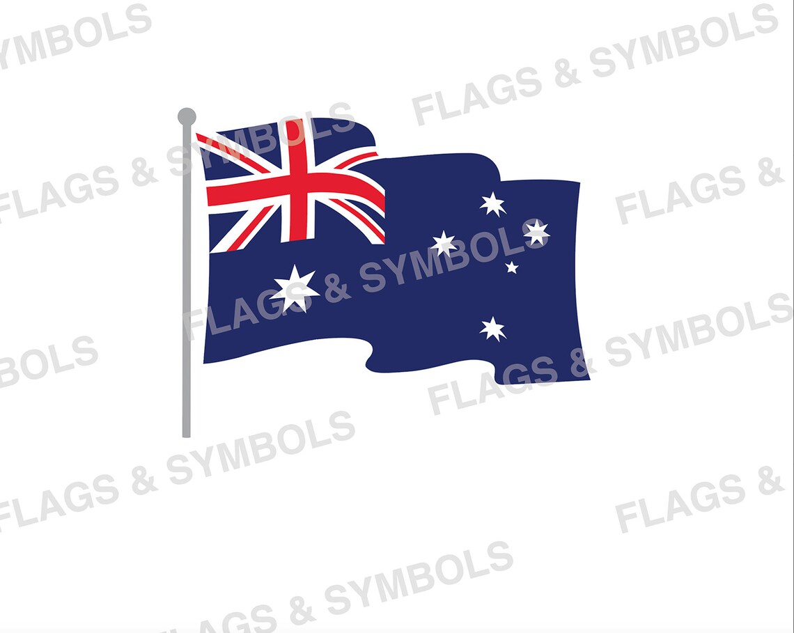 Australia Flag Transparent. Australia Flag Wavy Vector. Australia Flag ...