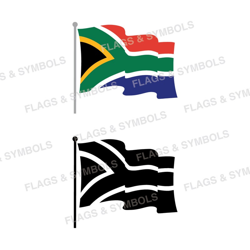 South African Flag Vector - Etsy