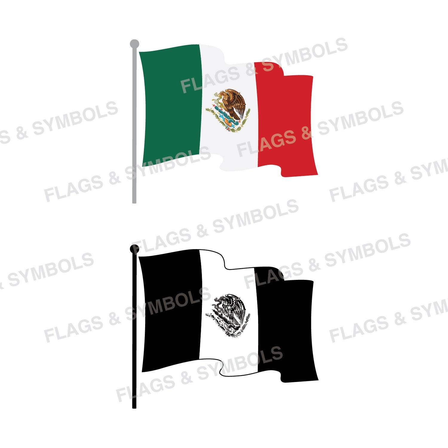 Mexico Flag Transparent. Mexico Flag Wavy Vector. Mexico Flag Cut File ...