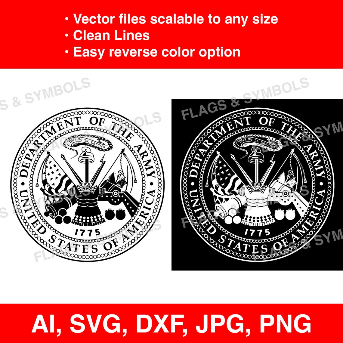 Department of the Army Seal Logo. US Army Seal Logo. Seal of the Army ...