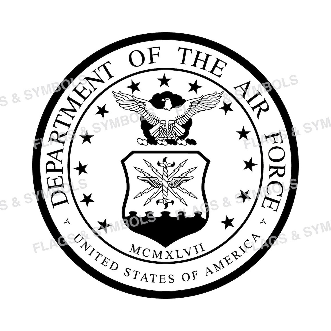 Department of the Air Force Logo. US Air Force Logo Vector. US Air ...