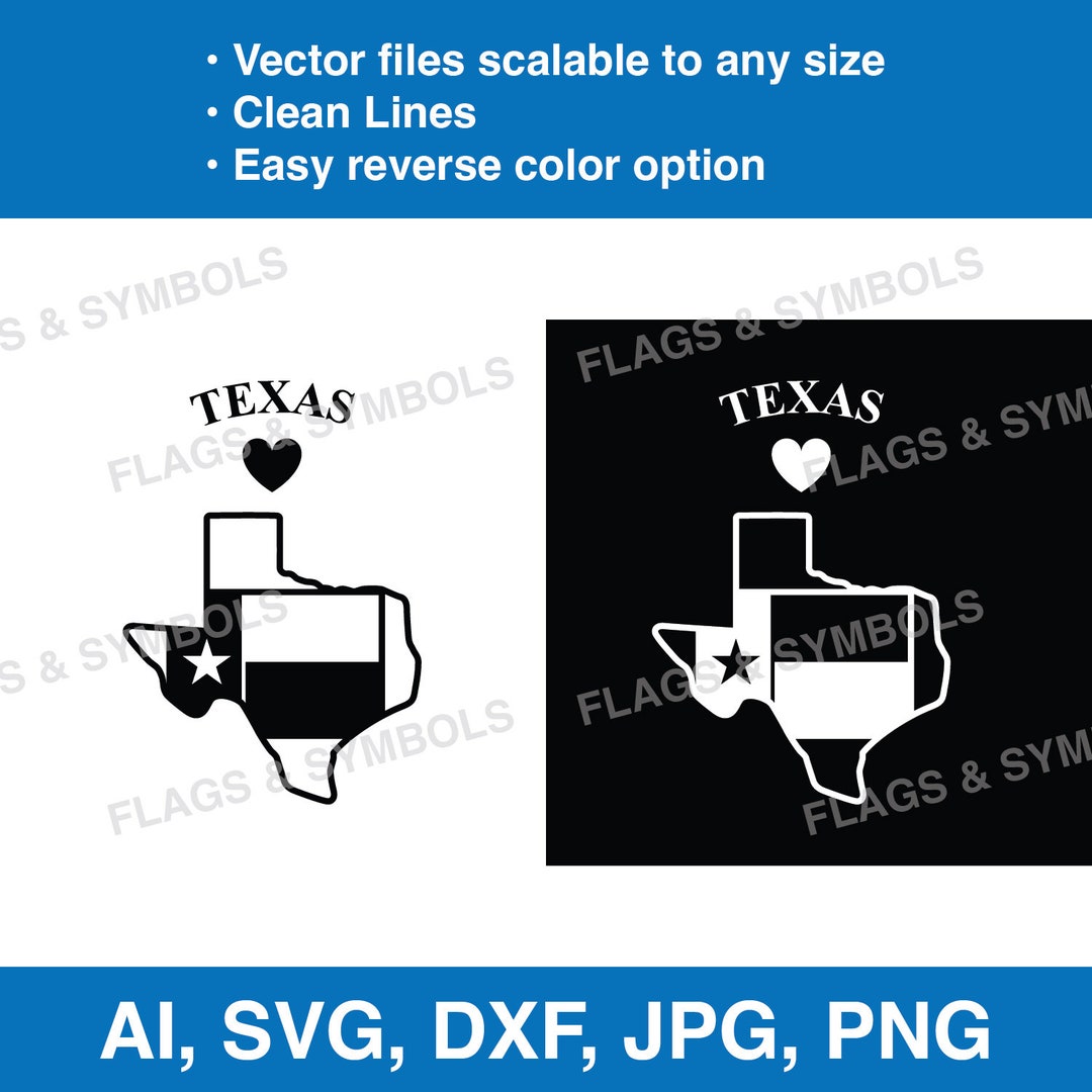 Texas State Flag Vector. Texas Outline State Cut File. Texas State ...
