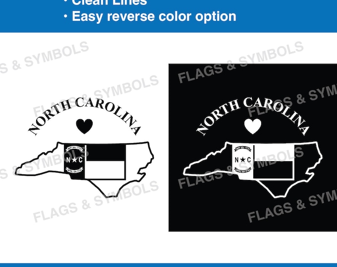 North Carolina State Flag Stencil North Carolina Stencil, Carolina ...