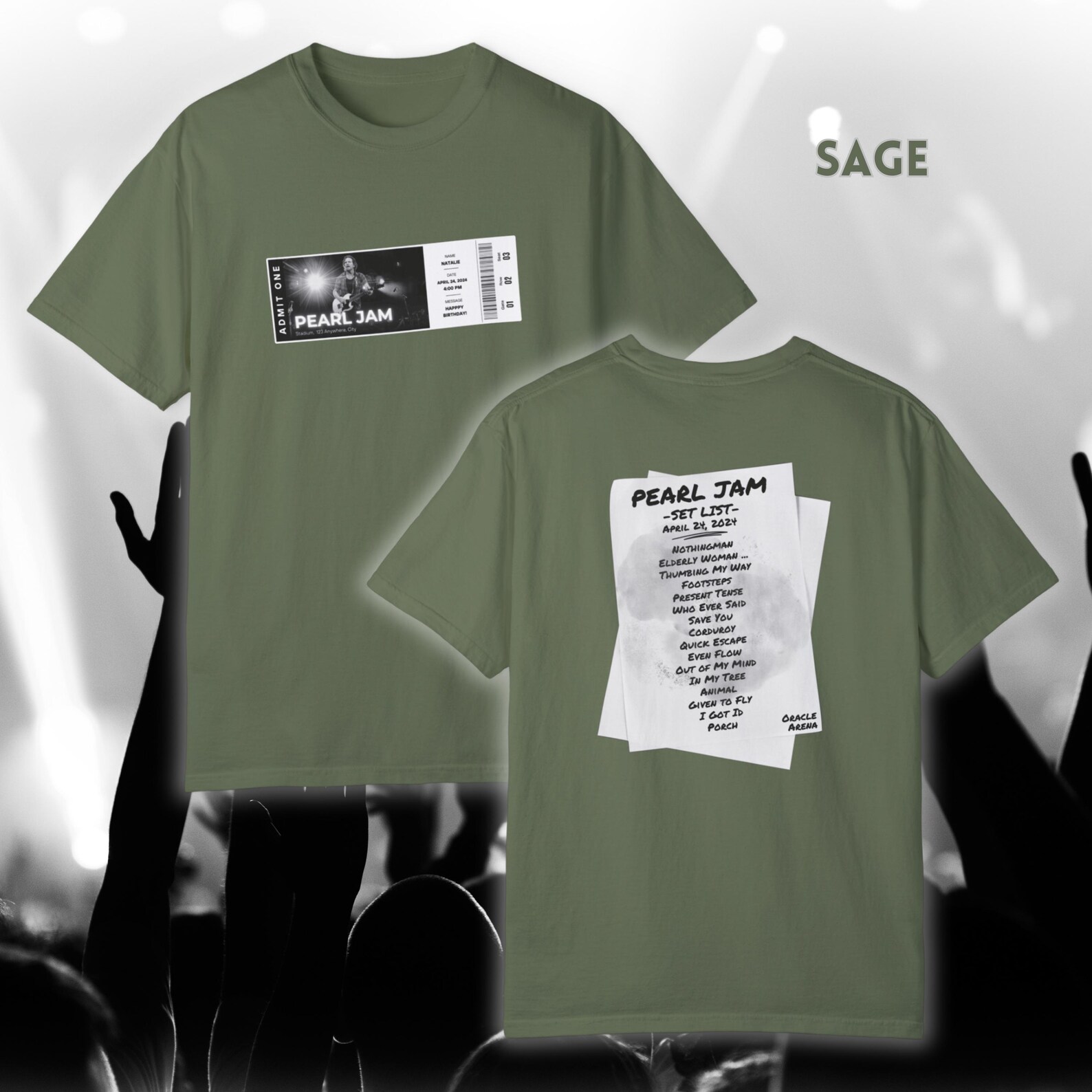 Customized Concert T-shirt, Personalized Concert Tee, Custom Concert ...