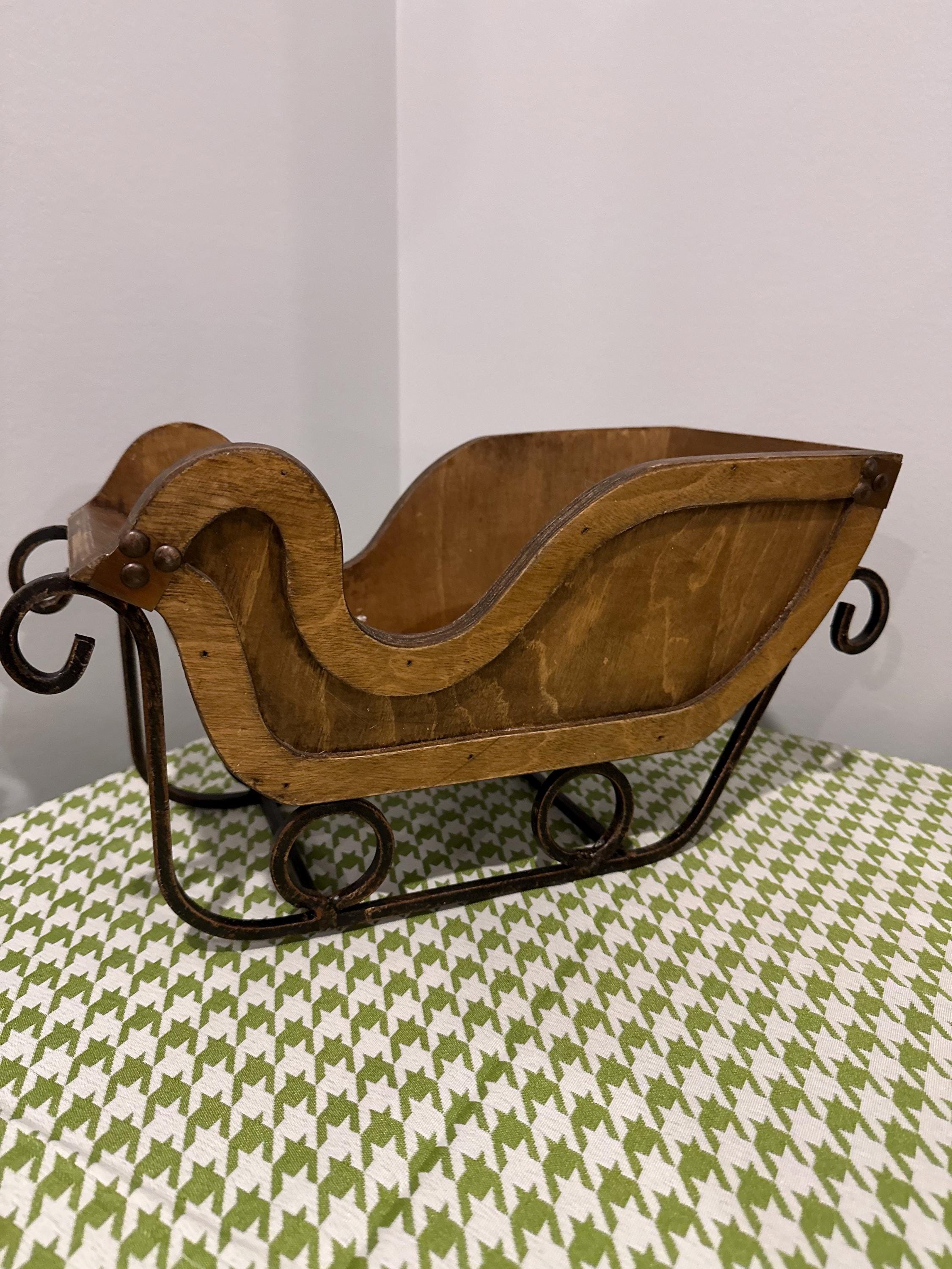 Wooden Christmas SLEIGH, Santa Sleigh, Rustic, Tabletop, Country ...