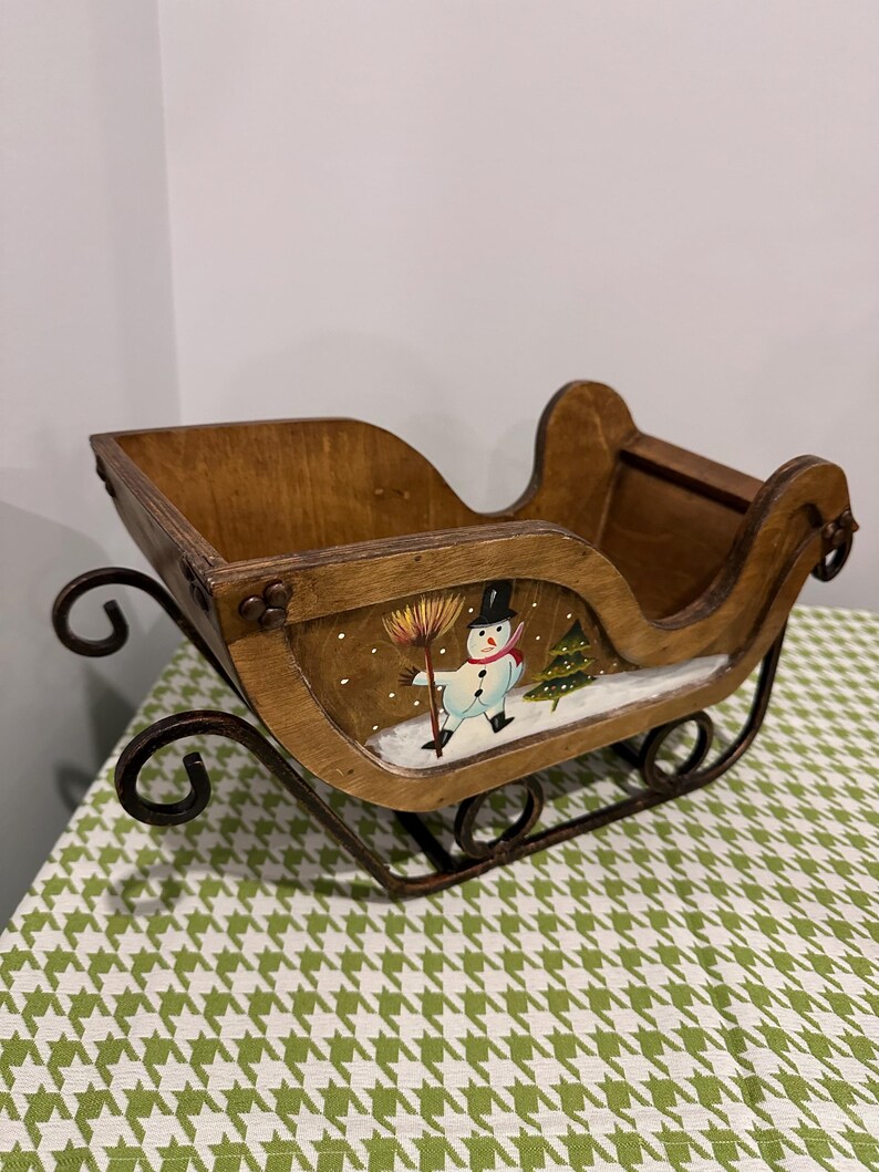 Wooden Christmas SLEIGH, Santa Sleigh, Rustic, Tabletop, Country ...