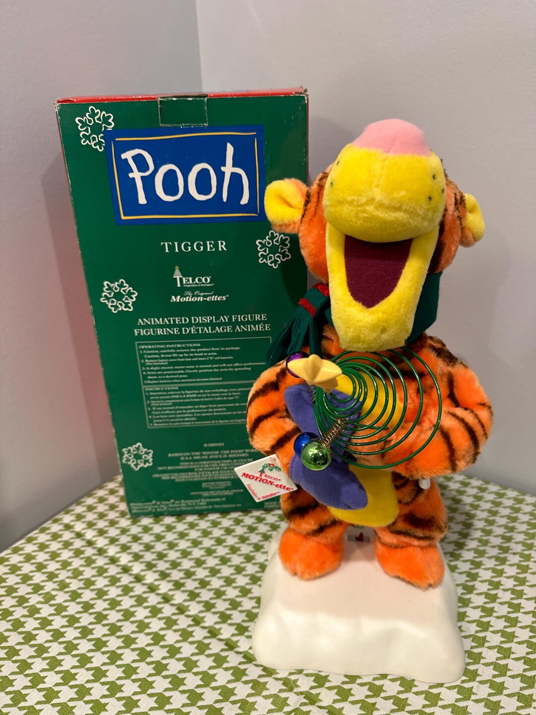 Vintage TIGGER Animated Christmas Display Figure Winnie the Pooh ...