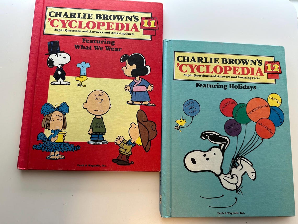 Vintage CHARLIE Brown's 'cyclopedia 1980's Edition Super Questions ...