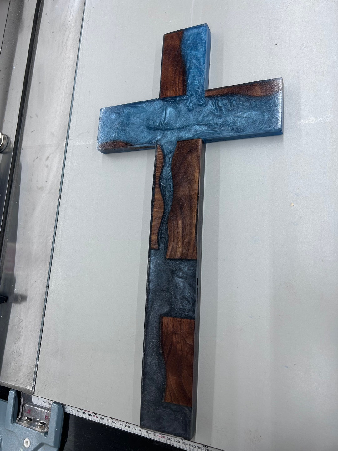 Walnut and Epoxy Cross Unique, One of a Kind - Etsy