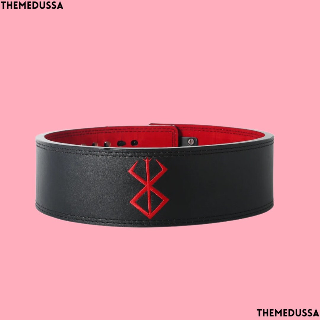 Anime Berserk Gym Sports Workout Black Leather Weight Lifting Lever ...