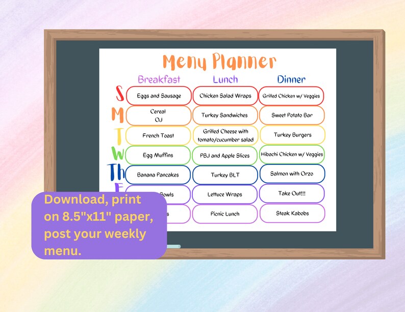 Dietitian Menu Planner With Nutrition Advice | Healthy Menu Planning ...
