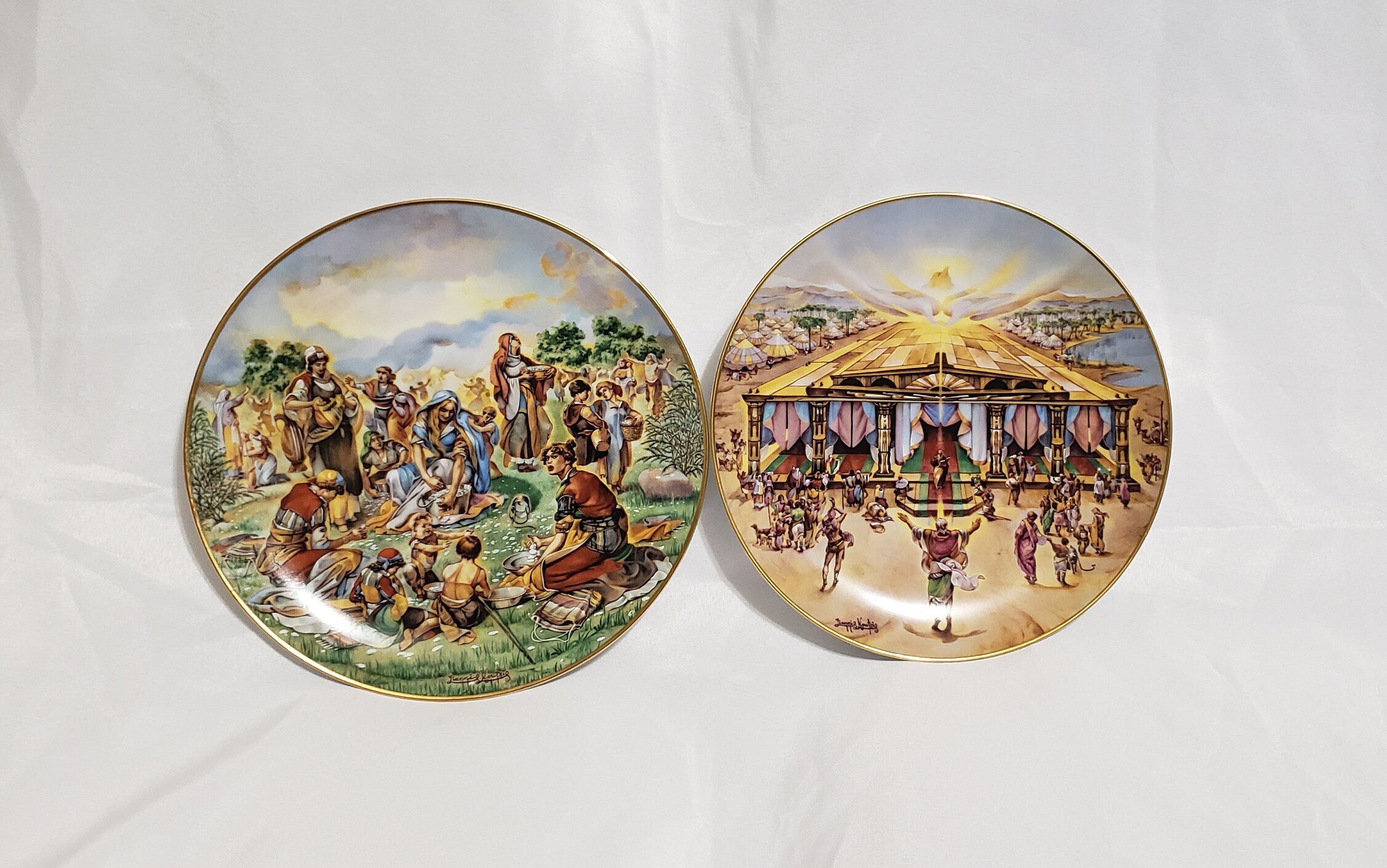 Vintage 1980's the Promised Land Collector Plates by Yiannis Koutsig - Etsy
